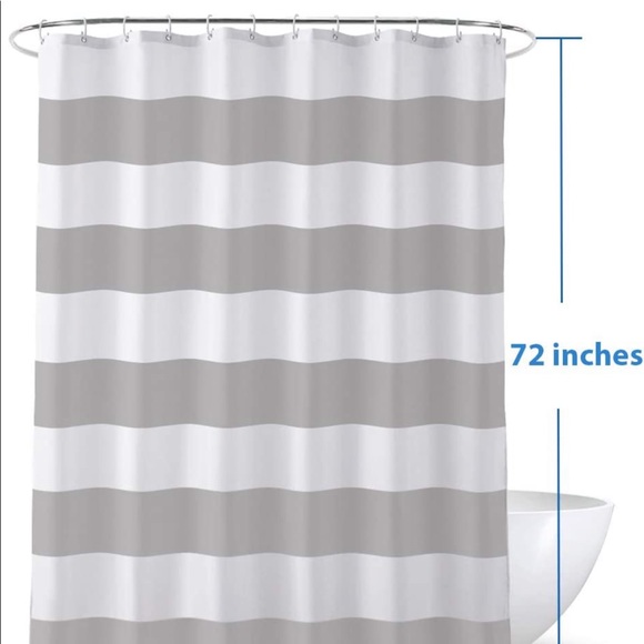 Room Essentials | Bath | Nwt Fabric Shower Curtain Gray And White ...